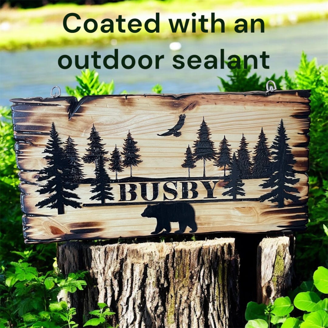 Custom Wood Camp Sign – Hand Burned & Laser Engraved Rustic Cabin Decor ...