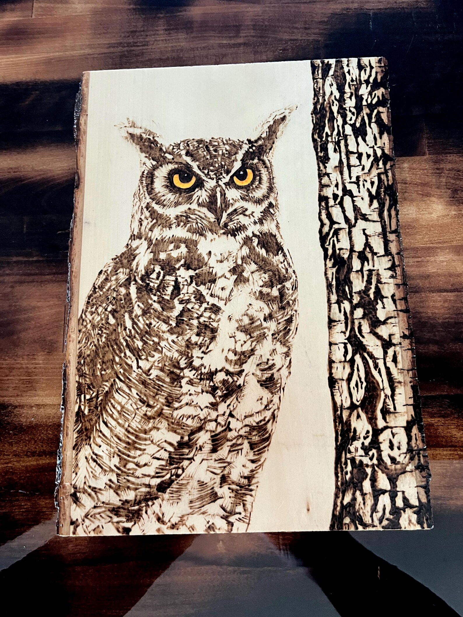 Wood Burned Owl Art: Rustic Pyrography, Bird Lover Gift - Etsy