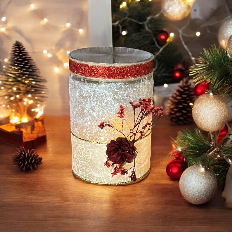 Beautiful Elegant Mason Jar Tea Light Centerpiece Seasonal Home Decor ...