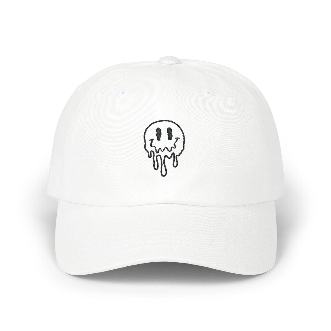 Dad Cap, Melting Smileys Hat, Trippy Baseball Cap, Psychedelic Headwear ...