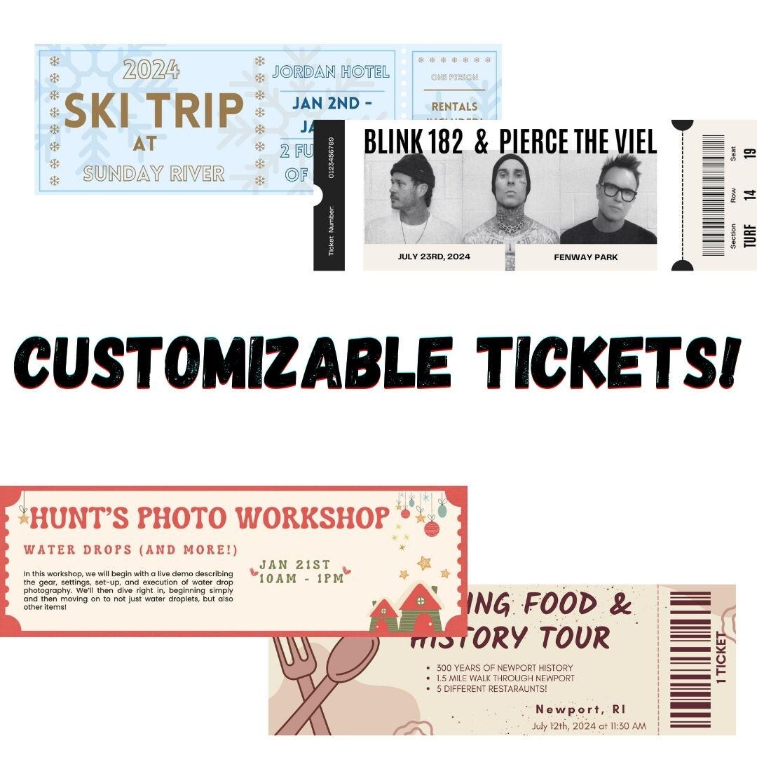 Personalized Ticket | Digital Download | Concert Ticket | Special Event ...