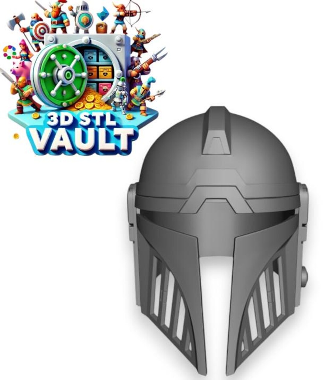 Star Wars Aran Tal Bounty Hunter Helmet 3D STL Files, Detailed Design ...