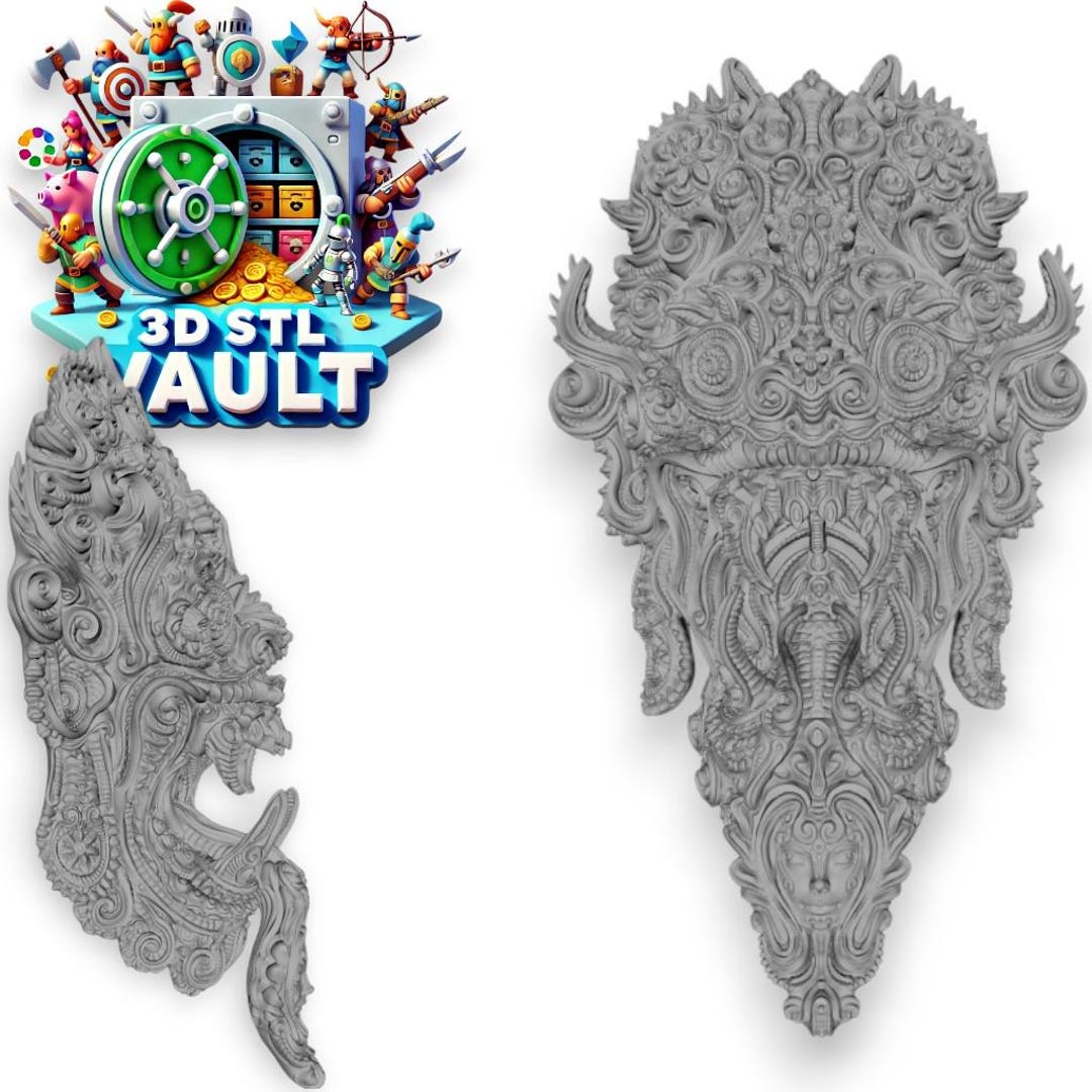 Mayan God Art /resin STL File Bundle for 3D Printer and FDM STL Files ...