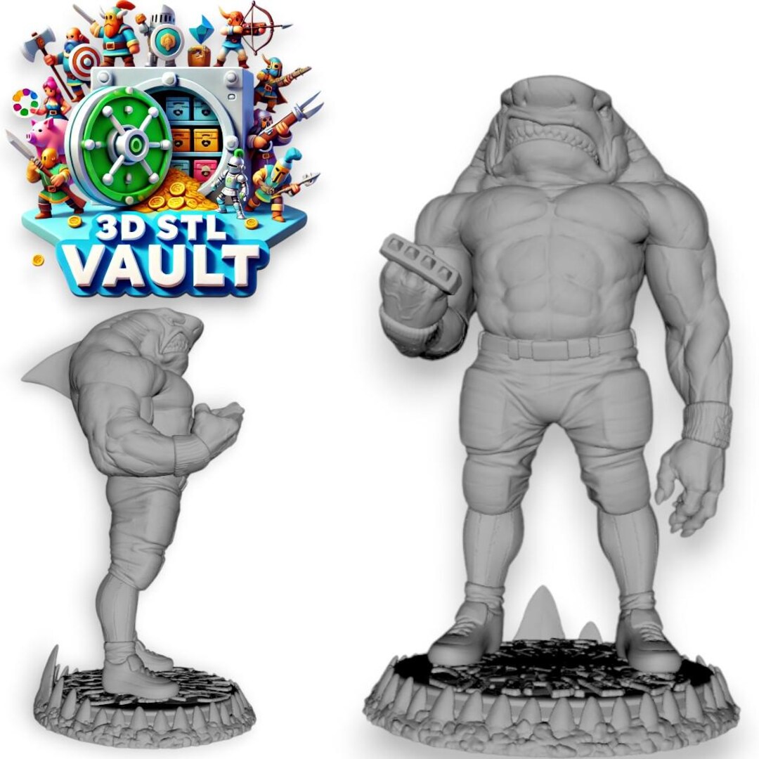 Street Sharks Slammu /resin STL File Bundle for 3D Printer and FDM STL ...