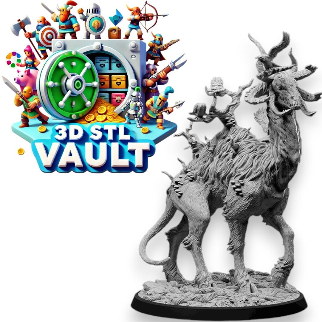 Catoblepas Miniature/resin STL Files for 3D Printer and FDM STL Files ...