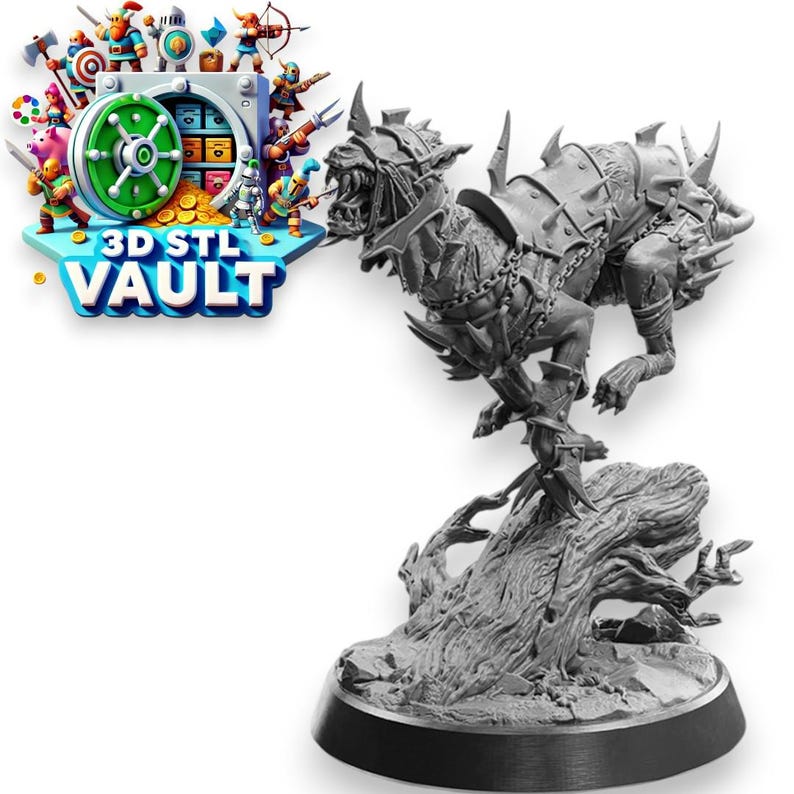 Hell Hound Dnd Miniature/resin STL Files FDM STL Files Tabletop Games ...