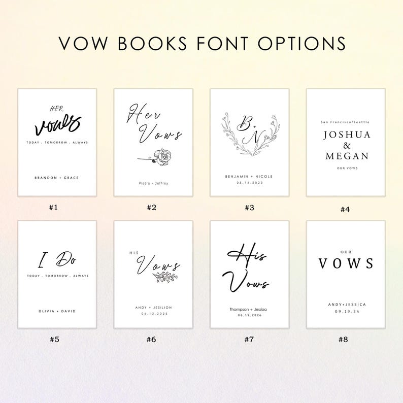 Custom Wedding Vow Books: Gold & Silver Foil, Set of 2 - Etsy