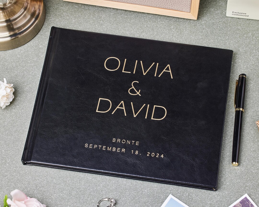Personalized Guest Book, Wedding Signing Book, Personalized Photo Guest ...
