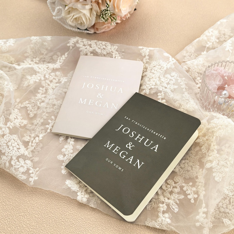 Libros de votos matrimoniales personalizados / Lámina dorada, regalo de ...