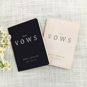 Personalized Wedding Vow Books, Set of Two, Raised Foil - Etsy