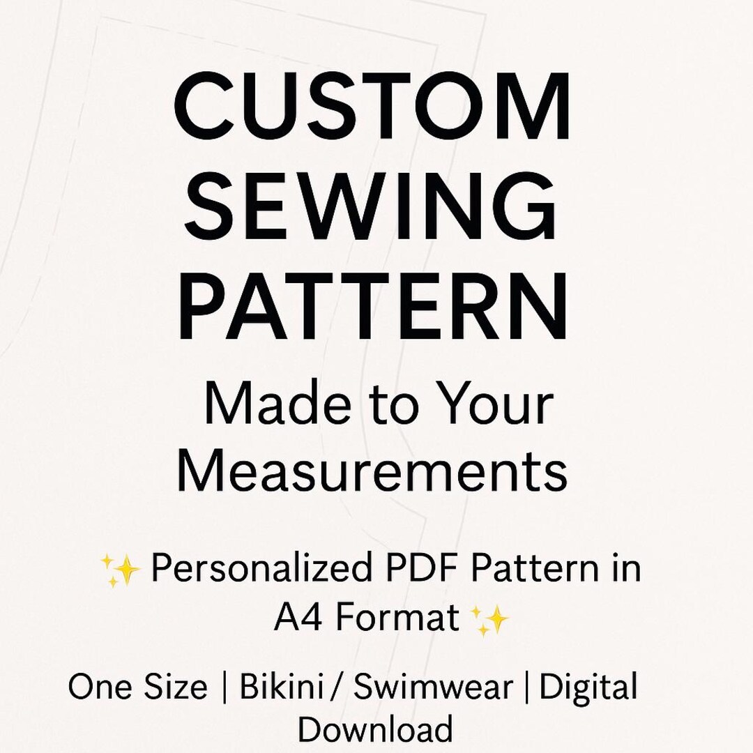 Custom Sewing Pattern Digital PDF. Plus Sizes XXS to XXL. Tops, Bottoms ...