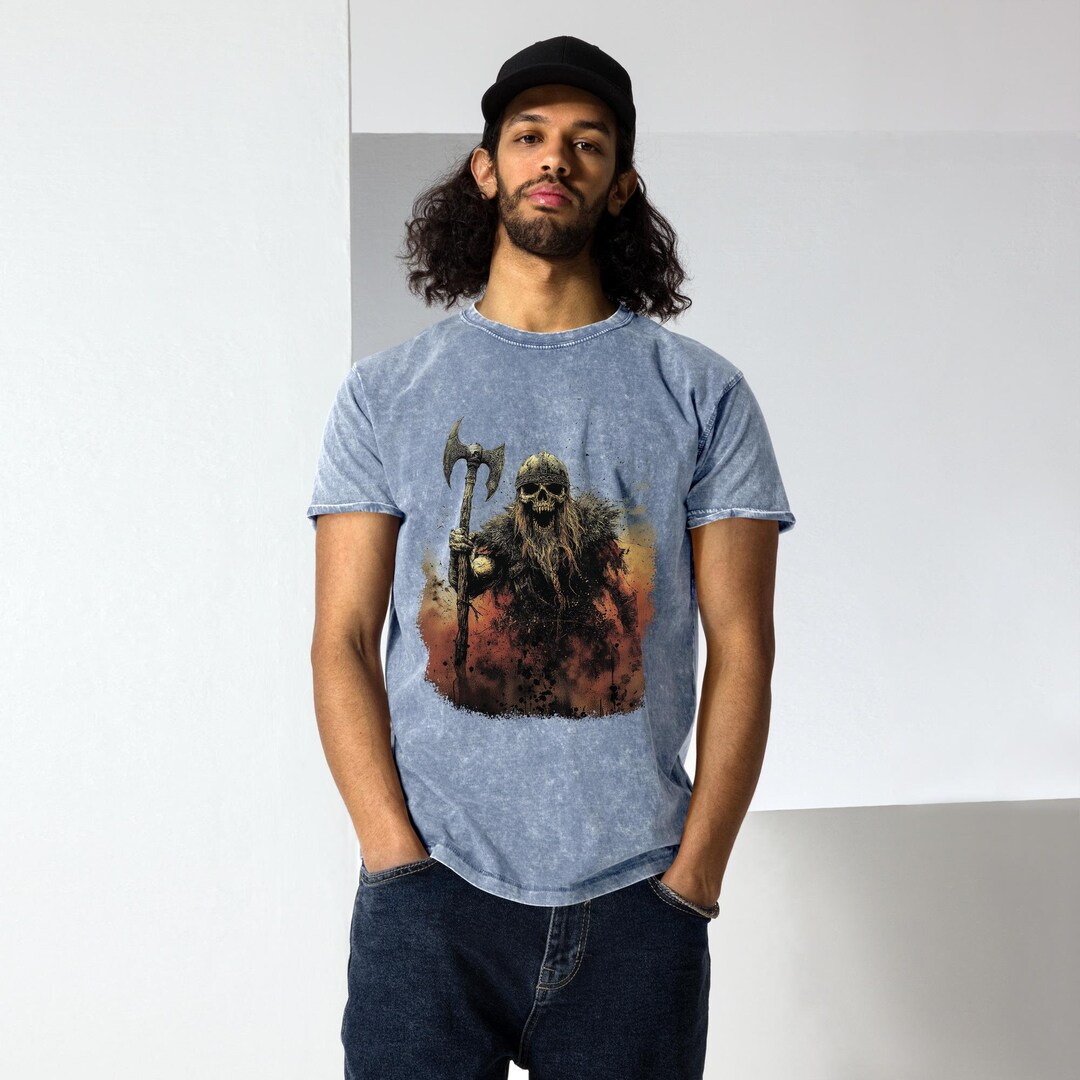 Norse Viking Thor Odin Skull Skeleton Lovers Gift Tee for Him Her ...