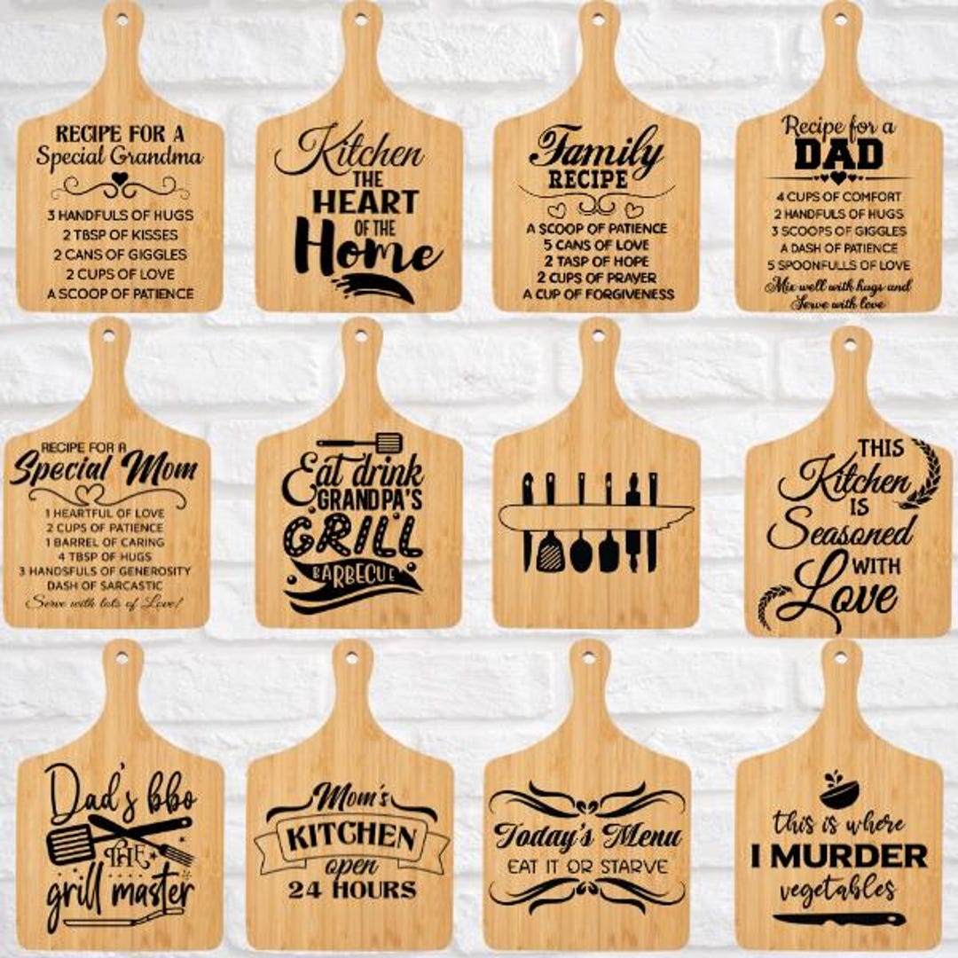 Cutting Board Quotes Bundle 80+ PNG, Funny Cutting Board PNG, Chopping ...