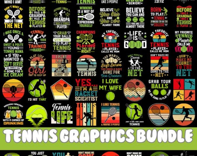 Tennis Png Bundle , SVG Tennis, Tennis Logos ,tennis Shirt Designs ...