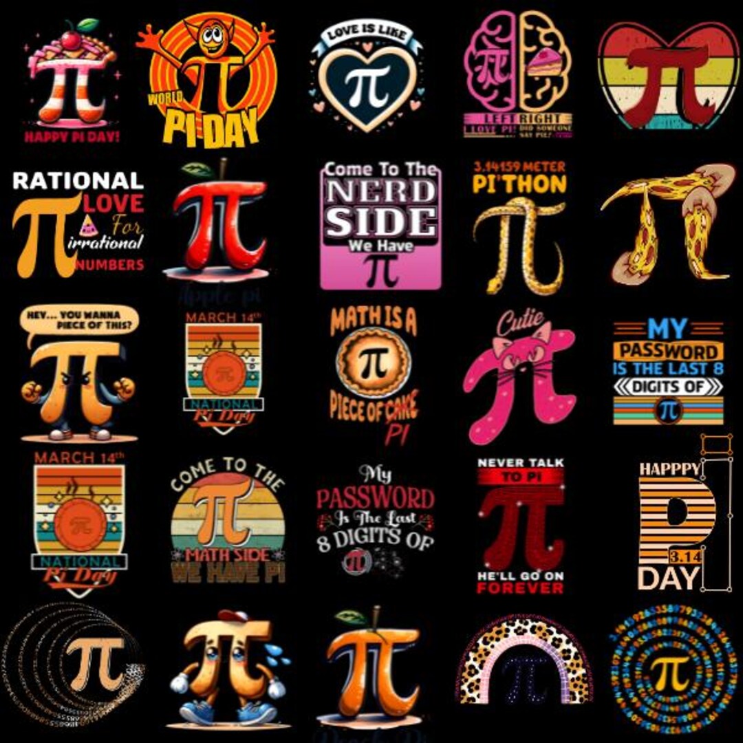 150+ Pi Day PNG Bundle, Pi Printable, Pi Day Graphics, Math Teacher ...