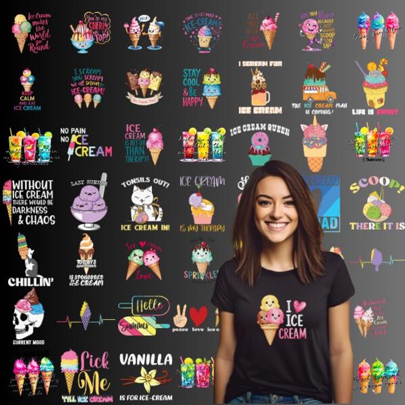 Ice Cream Graphics - Etsy