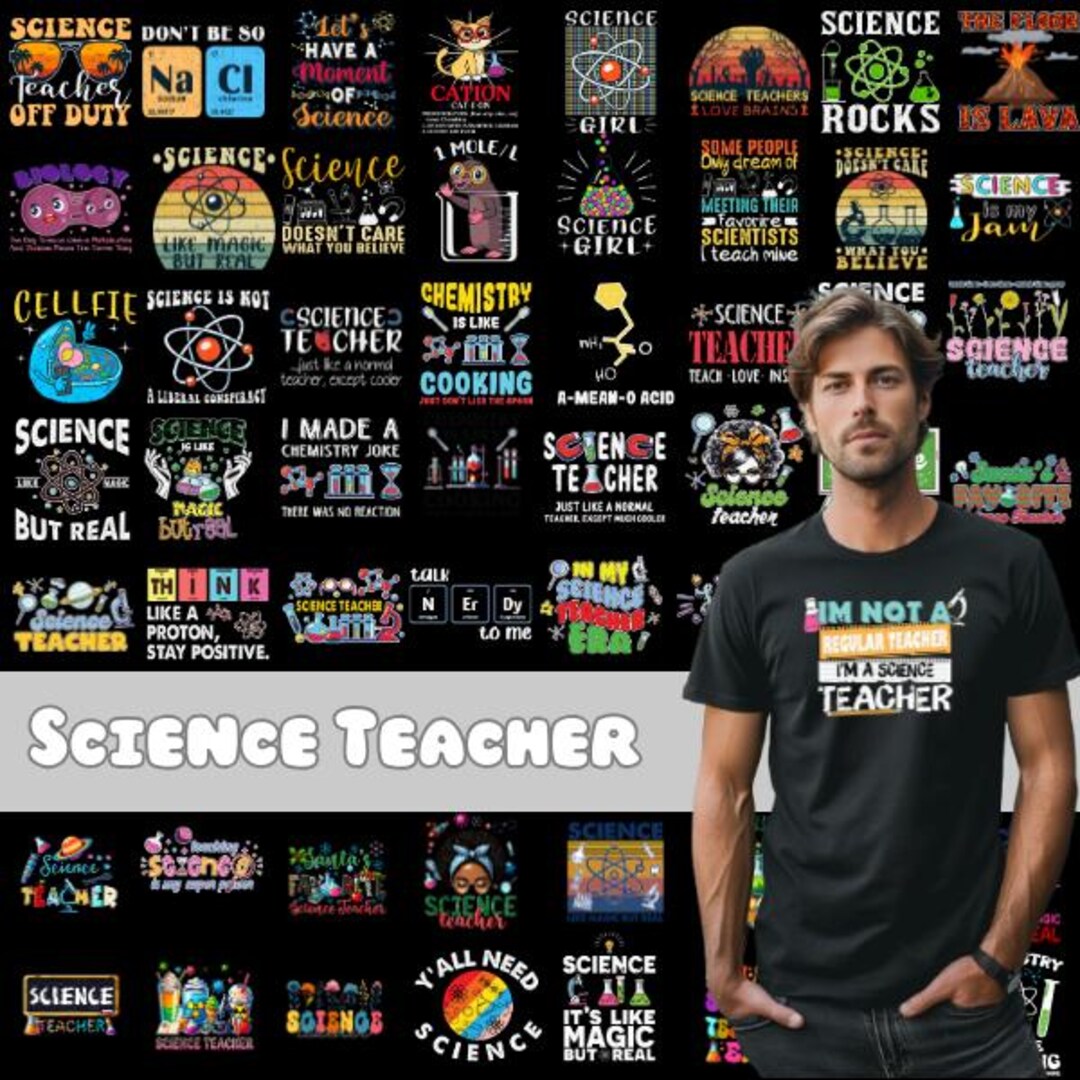 Science Teacher Bundle 80+ Png, Chemistry Printable, Teacher Graphics ...