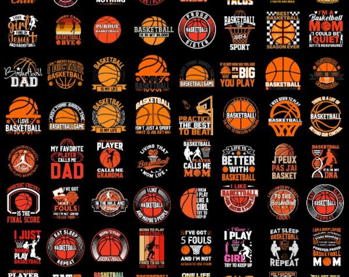 Basketball PNG Bundle 250+, Basketball Printable, Basketball Graphics ...