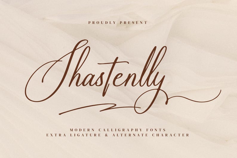 Shastenlly - Modern Calligraphy Font - Etsy