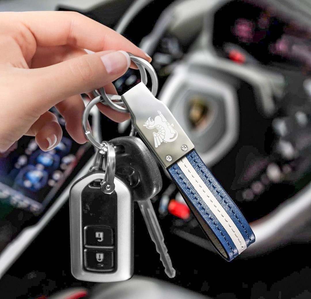 Handmade Leather Keychain for Men, Quick Release Key Fob, Durable ...