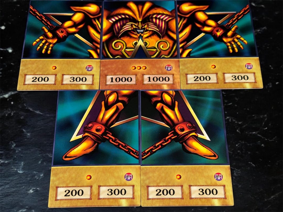 Exodia the Forbidden One 5-card Anime Style Set | Custom Yu-gi-oh Orica ...