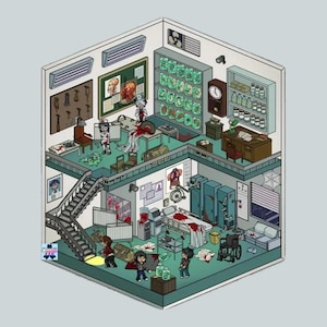 5 (3D) Creepy Isometric Kawaii Landscaping Sticker Scene Rooms ...