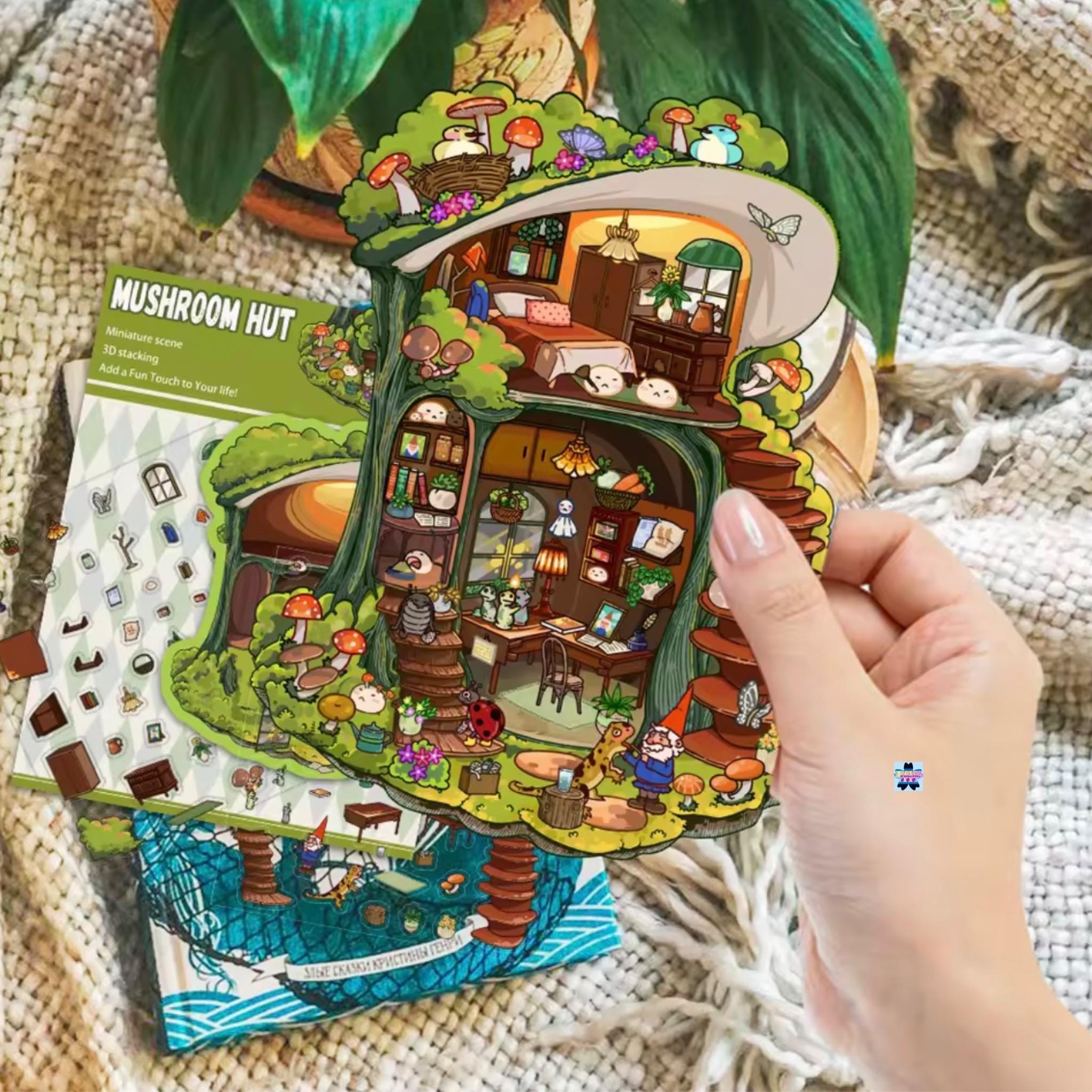 3D Isometric Kawaii Sticker Scene: Reusable PET Material - Set of 2 - Etsy