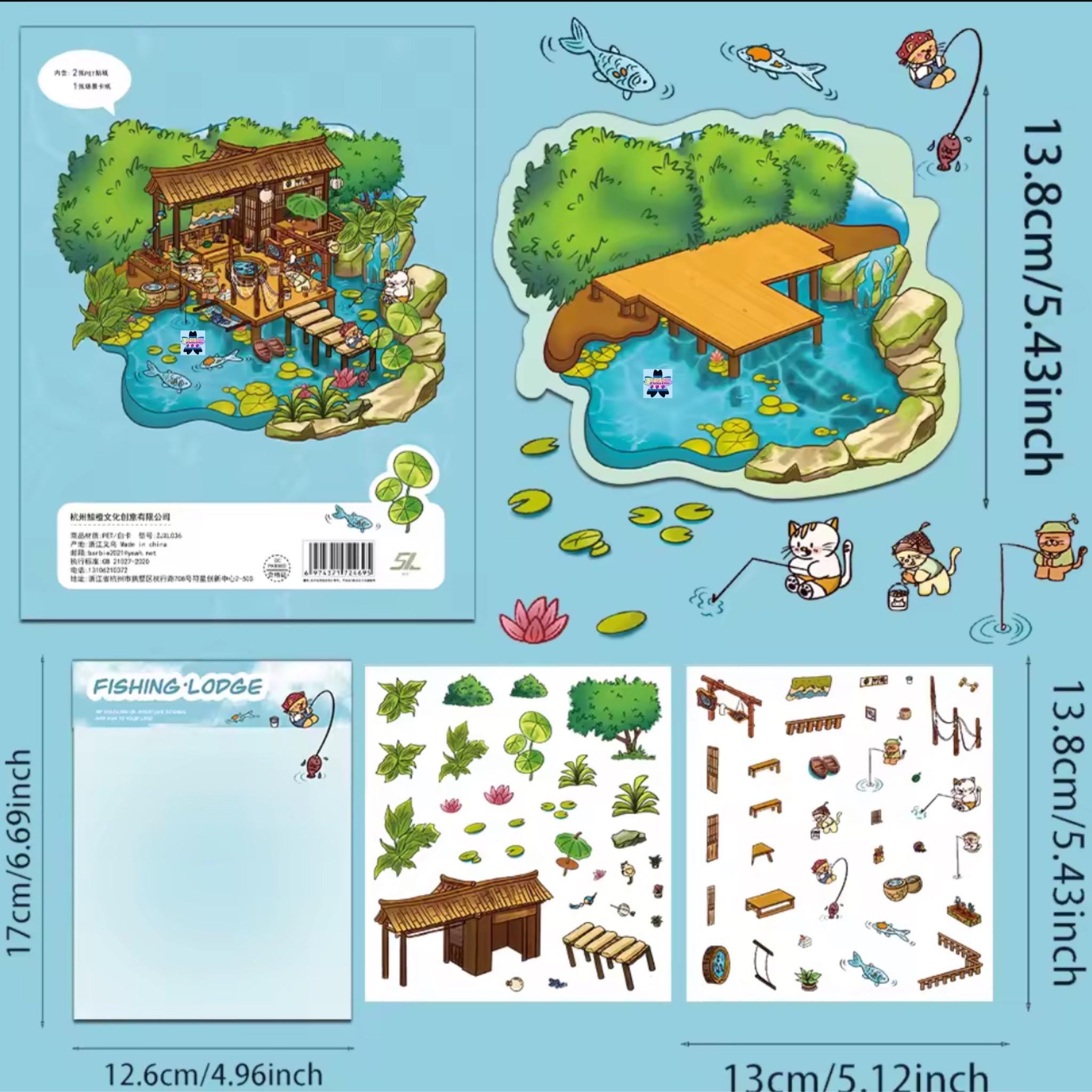 3D Isometric Kawaii Sticker Scene: Reusable PET Material - Set of 2 - Etsy