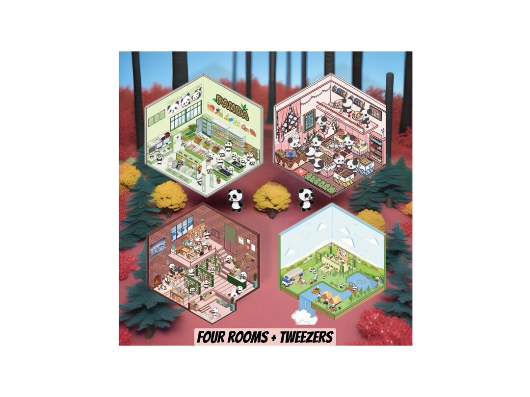 4 3D 7.48 X 4.92 Isometric Scene Rooms. Cake, Camping, Library, and ...