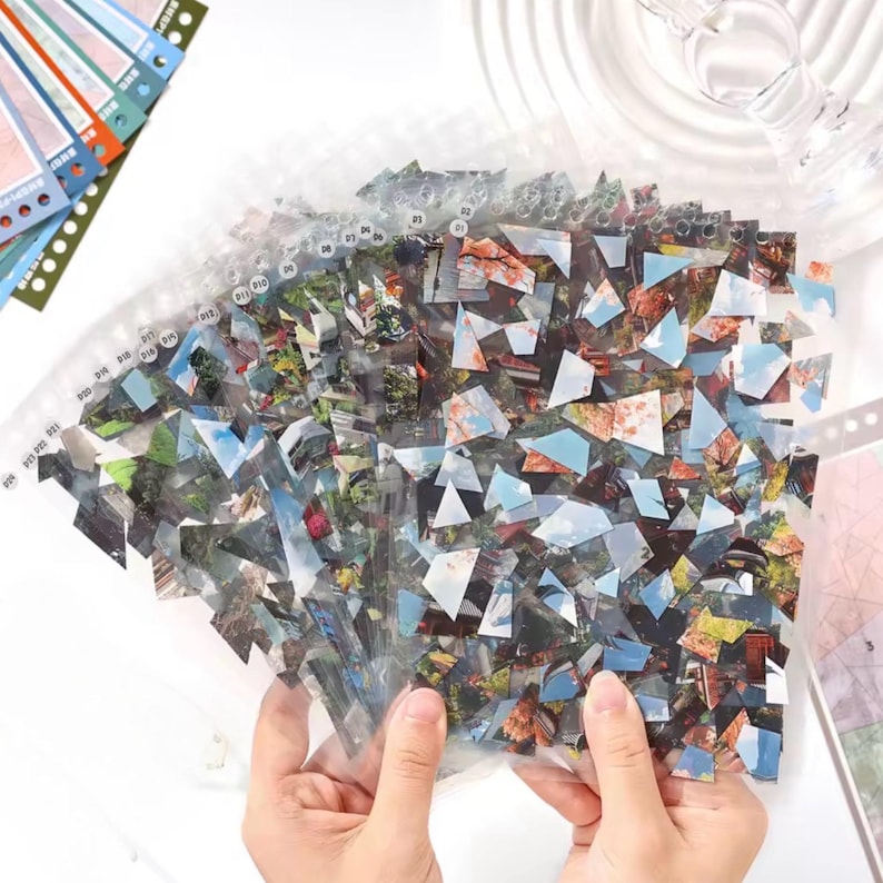 Eight-scene Sticker-by-number Book. 3D Isometric Kawaii Landscaping ...