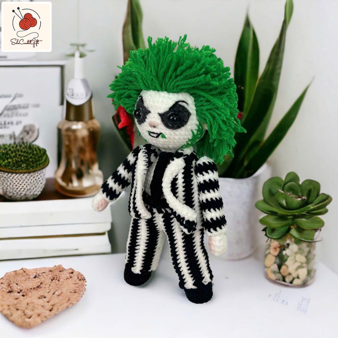 Beetlejuice Crochet Pattern PDF, Beetlejuice Doll Crochet Pattern ...
