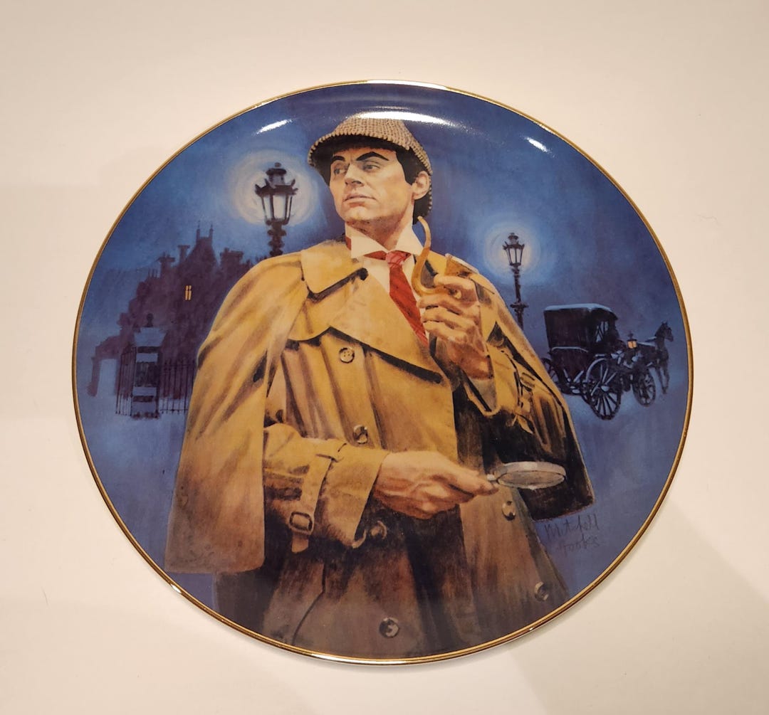Vintage Sherlock Holmes Plate: Mitchell Hooks "holmes" Limited Edition ...