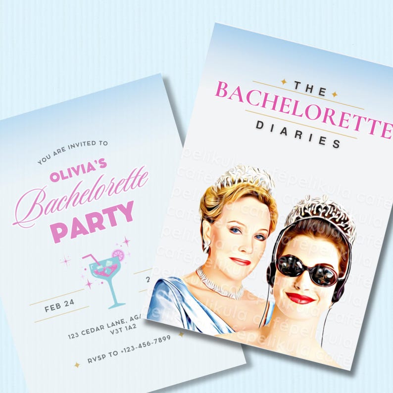 Princess Diaries Bachelorette Invitation | Printable Bridal Shower ...