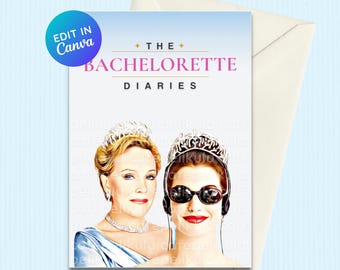 Princess Diaries Bachelorette Invitation | Printable Bridal Shower ...