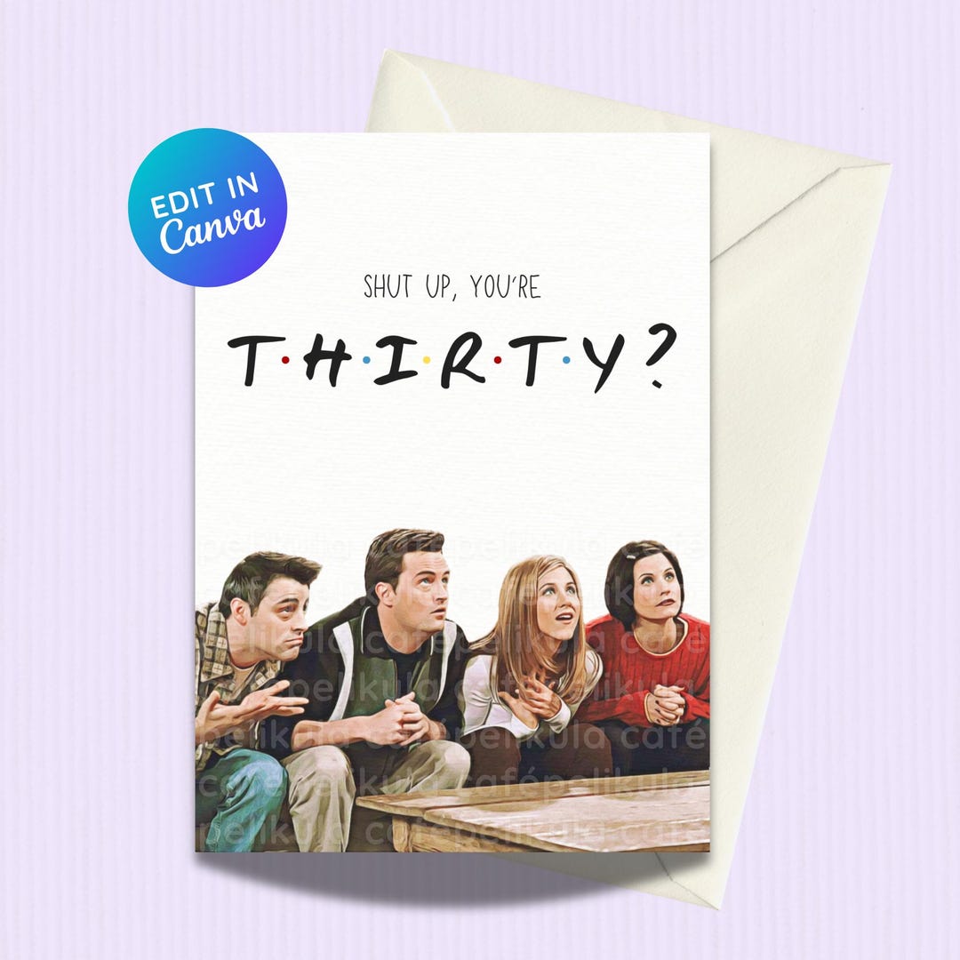 Friends TV Show Funny Card | Printable Birthday, Bridal Shower, Baby ...