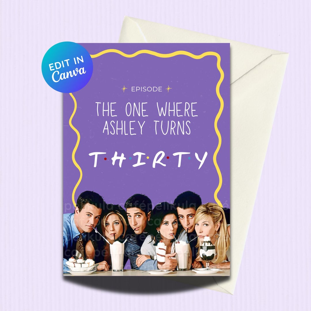 Friends Party Invitation | Birthday | Bachelorette | TV Show | E-invite ...