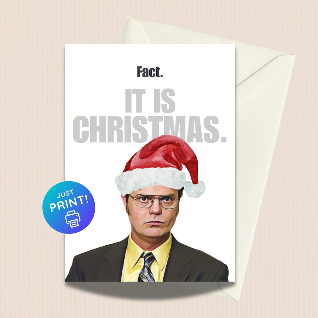 The Office Christmas Funny Card Dwight Michael Scott the Office Gift ...