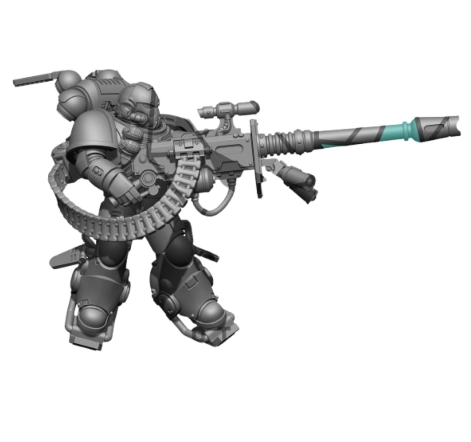 Marine Suppressor Pack , Stl Inspired Files , Space Marine Stl , Marine ...