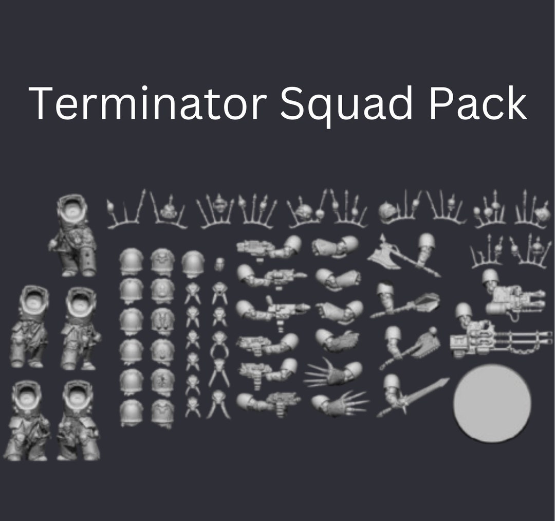 Marine Terminators Squad Pack , Stl Captain Files 3d, Chaos Stl Pack ...
