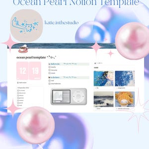 Student Notion Template Ocean Pearl Notion Template - Etsy