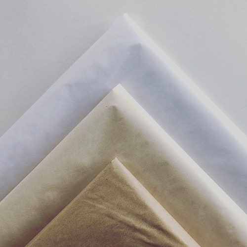 TISSUE PAPER SHEETS White Beige Tan Kraft Retail and Gift - Etsy