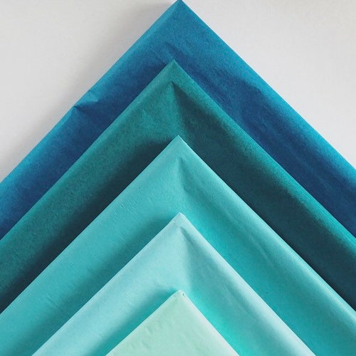 Aqua Tissue Paper Pom - Etsy
