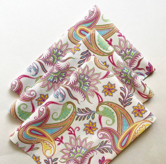 PAISLEY tissue paper sheets / gift present wrapping craft supply retail ...