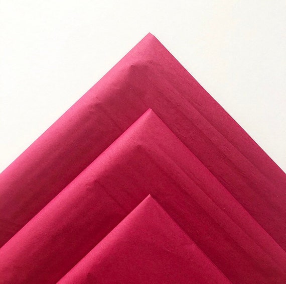 TISSUE PAPER SHEETS cranberry dark pink red retail and gift wrapping ...