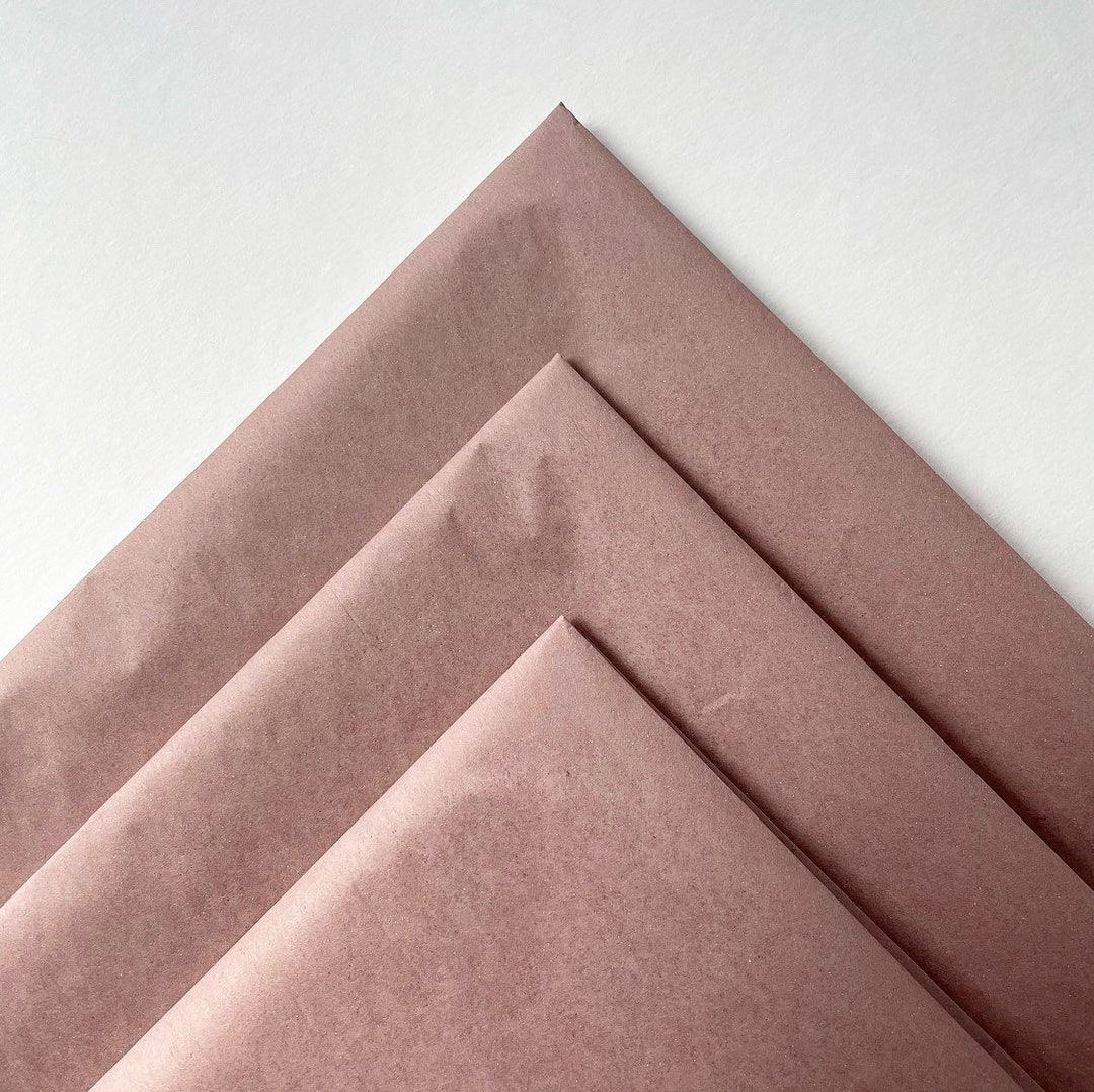 TISSUE PAPER SHEETS Mauve Dusty Rose Gold Pink Retail and Gift Wrapping ...