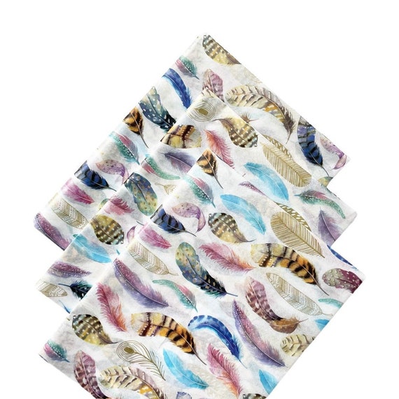 FEATHERS tissue paper sheets gift present wrapping craft supply retail ...