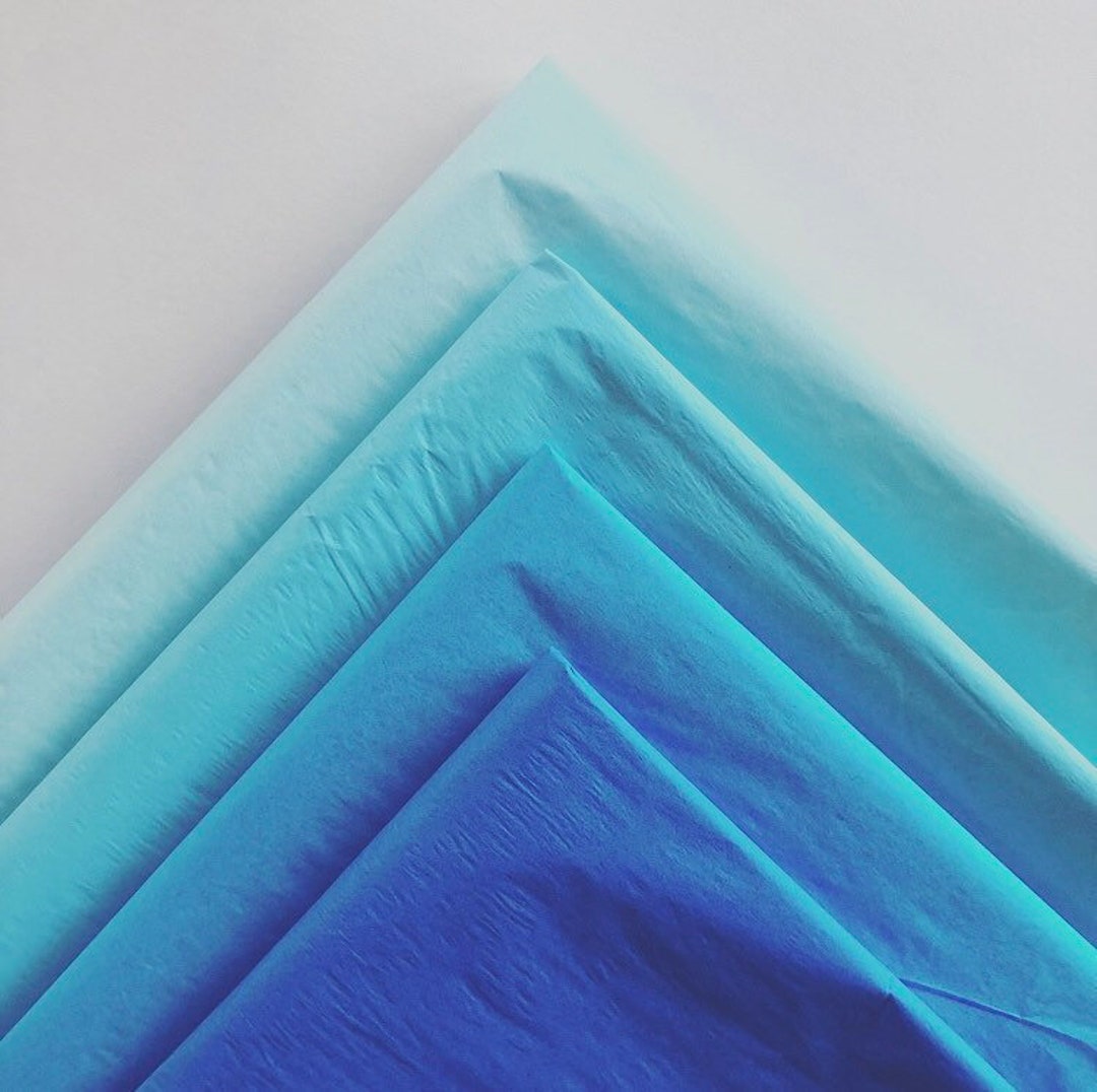 TISSUE PAPER SHEETS Ocean Turquoise Parade Blue Retail and - Etsy