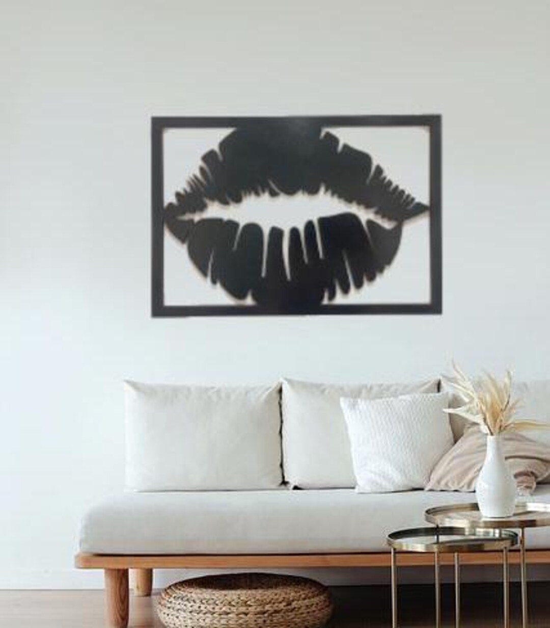 Lips Wood Laser Cut Wall Art Decor - Etsy