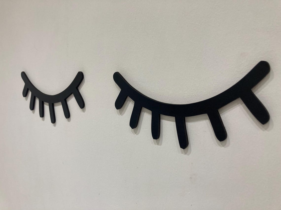 Eyelashes Laser Cut Wooden Wall Art Decor, Wall Design,wooden Wall ...