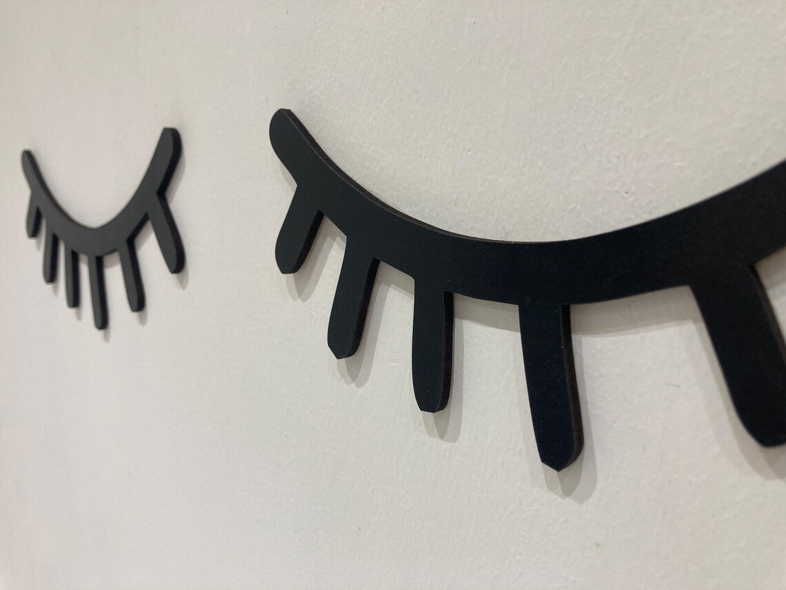 Eyelashes Laser Cut Wooden Wall Art Decor, Wall Design,wooden Wall ...